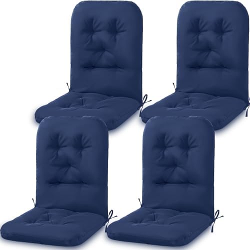 Amazon.com: Drydiet 4 Set Outdoor High Back Chair Cushions 47 x 20 Inch ...