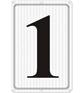 Amazon.com: i-CowFun Premium Aluminum Number Signs 5, Metal 12" X 8 ...