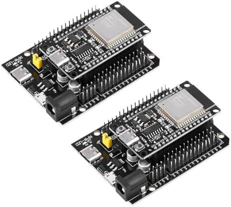 2 Sets ESP32S and Breakout Board,Terminal Adapter with NodeMcu ESP32 ...