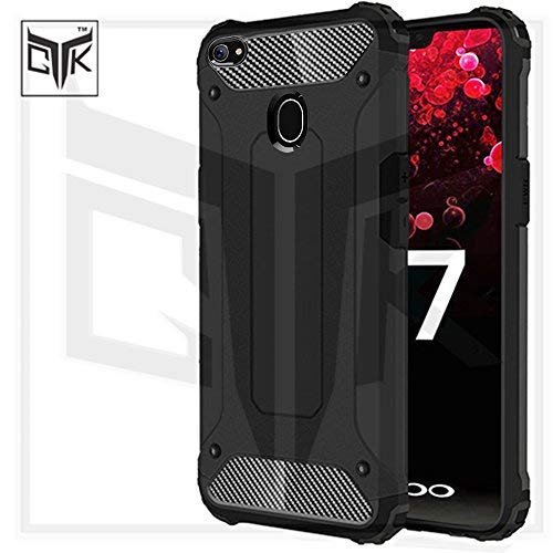 TheGiftKart Special Edition Neo-Hybrid Dual Layer Armor Back Case Cover for Oppo F7 (Metallic ...