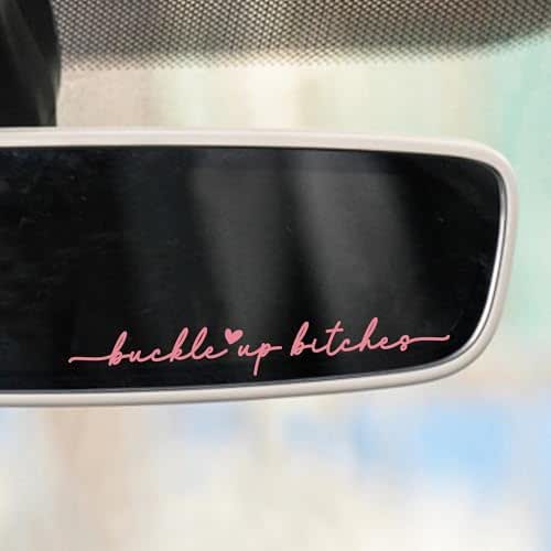 Amazon.com: 3 x Car Rear Mirror Vinyl Decal Stickers Cute Car Sticker ...