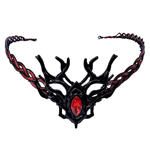 Amazon.com: Dark Elf Black Elven Circlet Woodland Crown Headdress for ...