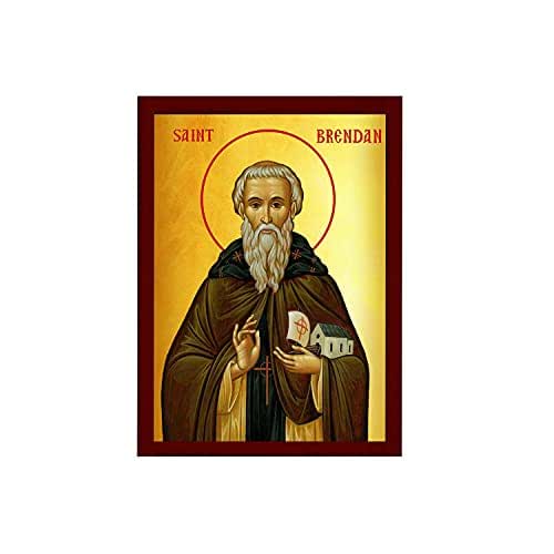 Amazon.com: Saint Brendan icon, Handmade Greek Catholic Orthodox icon ...