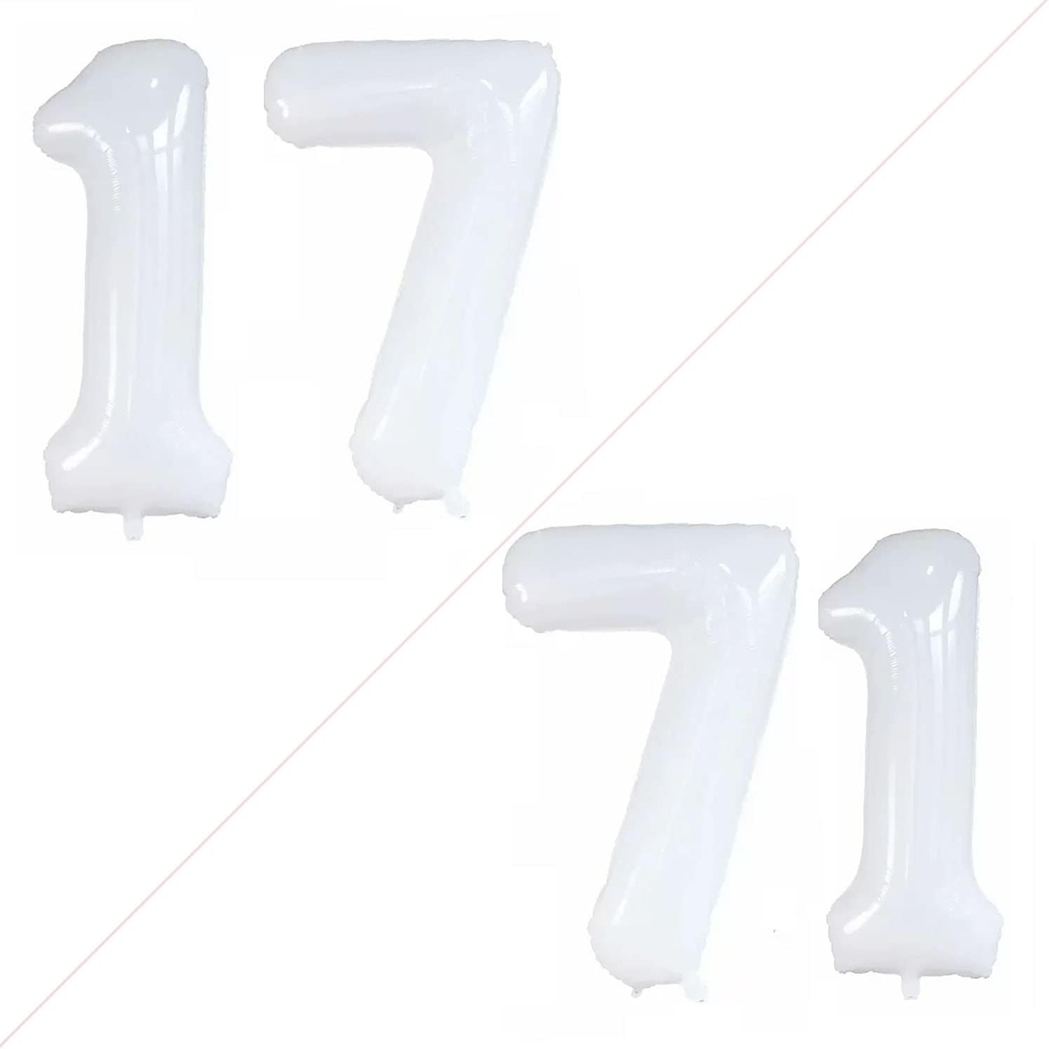 Amazon.com: GOER Number 17 Balloons for 17th Birthday Sweet 17 Party ...