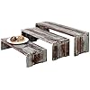 Amazon.com: MyGift 3-Tier Rustic Torched Wood Dessert Display Risers ...