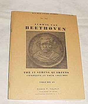 Amazon.com: Ludwig Van Beethoven The 17 String Quartets Complete in Four Volumes, Volume IV ...