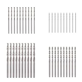 Keboyoe 40 Stücke Kleine Holzbohrer Set HSS Spiralbohrer Holz 0.5/1/1.5 ...