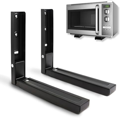 Universal Wall-Mounted Microwave Bracket - Foldable Adjustable Arm ...