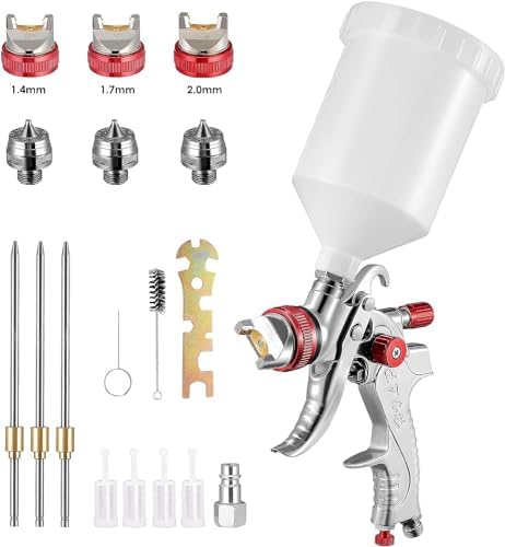 InoKraft D1 LVLP Air Spray Gun Premium Kit, Easy to Use, Paint Gun for ...