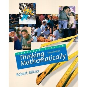 Thinking Mathematically: Robert Blitzer: 9780130385666: Amazon.com: Books