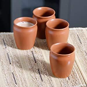 Buy SNAPSHOPECOM Handcrafted Earthen Glazed Matti Clay Kulhad/Kullad ...