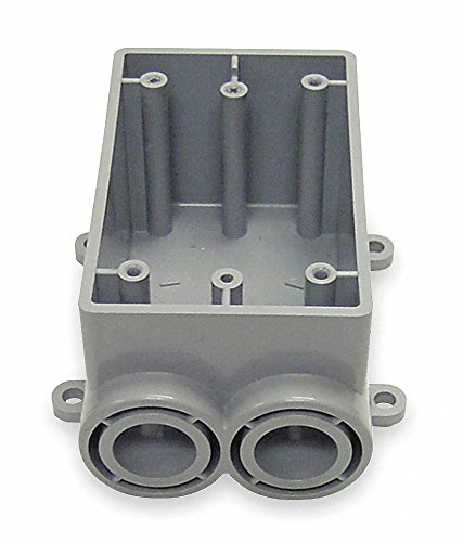 CANTEX Weatherproof Electrical Box, 1-Gang, 2-Inlet, PVC - Amazon.com