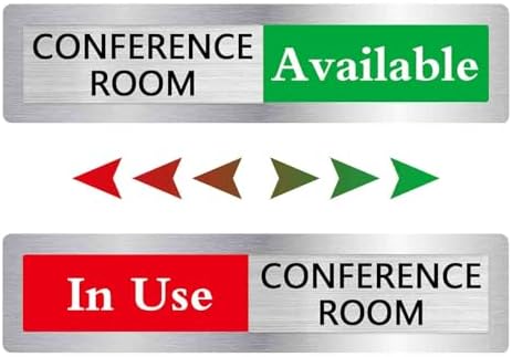 Amazon.com : Conference Room Door Sign, In Use Available Conference ...