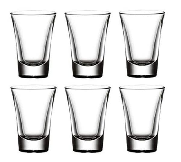 Buy KITCHHOOL KITMIC Pack of 6 Stone Crystal Pony Shot Glass 30ml Heavy ...