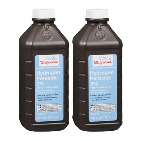 Amazon.com: Walgreens 3% Hydrogen Peroxide 16 FL OZ (pack of 2 ...