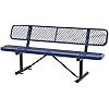 Amazon.com: Global Industrial 72" L Expanded Metal Mesh Bench w/Back ...