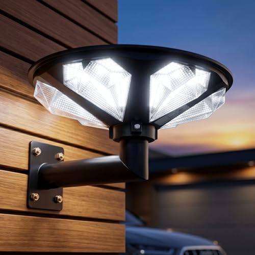 Locontifni Solar Post Light with Galvanized Steel Wall Mount Bracket ...