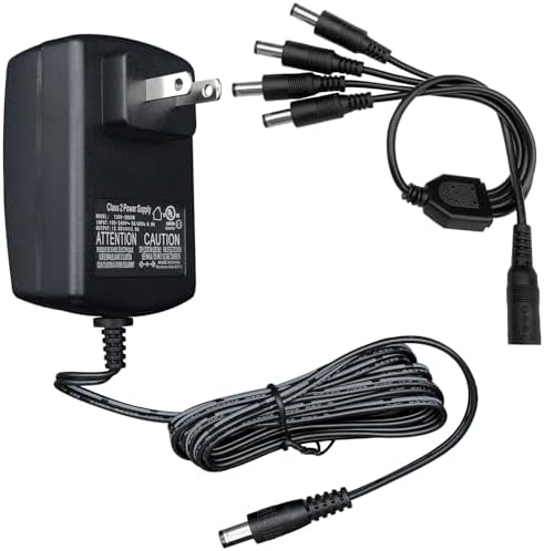 Amazon.com: DC 12V 2A Power Supply AC Adapter 24W Wall Adapter,10 feet ...