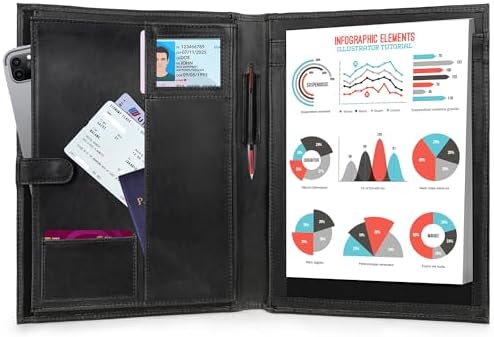 Amazon.com : Leather Portfolio Professional Organizer Padfolio – Resume ...