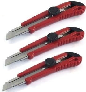 24 Pack Heavy Duty Utility Knife Box Cutter 6" Ratchet-Lock Snap Off ...