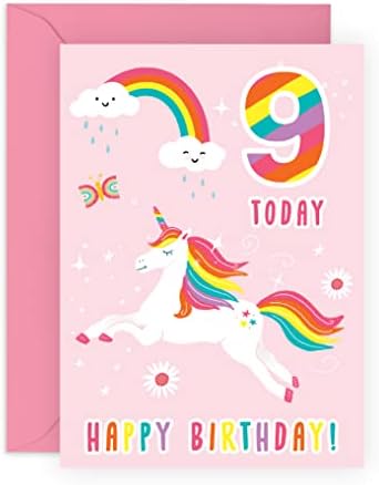 Central 23 Girl Birthday Card - Happy 9th Birthday Card for Girls ...