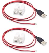 Amazon.com: ELNONE 2PCS USB Female Pigtail 2 Wire,0.3M/1Ft 20AWG USB 2. ...