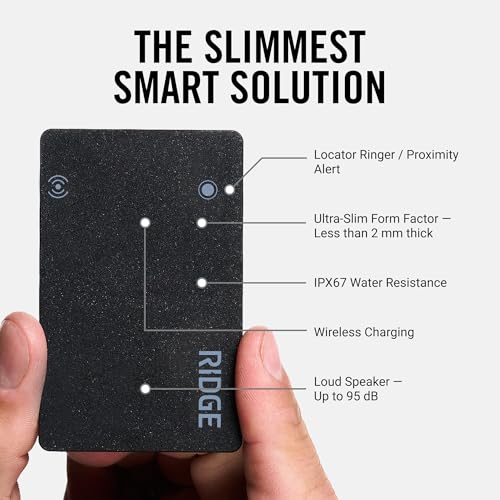 Ridge Wallet - Tile Slim Tracking Card Compatile with Apple Find ...