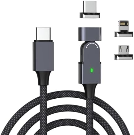 Amazon.com: DHTtechky 18O° Rotation Magnetic Charging Cable,Magnetic ...