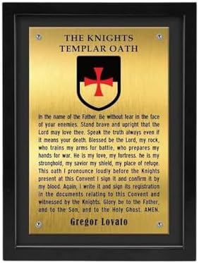 Amazon.com: Personalized The Knights Templar Oath Framed Plaque-Knights ...