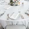 Amazon.com: 12-Pack White Round Paper Tablecloths - 82in Linen-Like ...