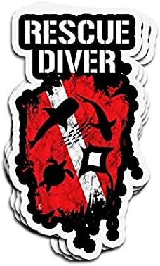 Amazon.com: Rescue Diver Scuba Rescue Diver - Sticker Graphic - Auto ...
