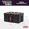 Keter Stack-n-Roll Two Drawer Tool Box for Small Parts and Power Tool ...