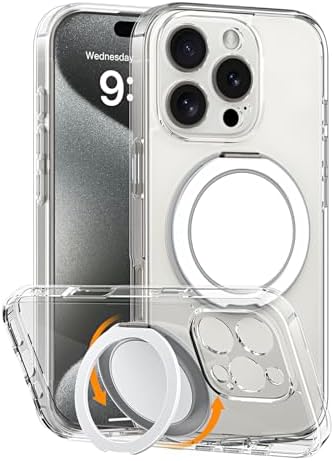 Amazon.com: COOLQO Magnetic for iPhone 16 Pro Max Case, [Compatible with MagSafe] with 360 ...