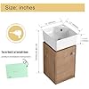 Malwee 12 Inch Wall-Hung Vanity, Corner Vanity, 12'' Floating Bathroom ...
