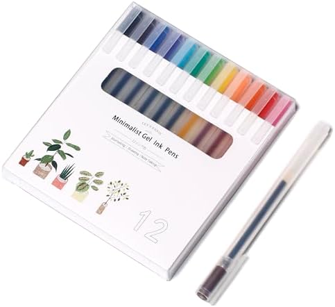 Amazon.com: Minimalist Japanese Style Colorful Gel Pens 0.38mm Ultra ...