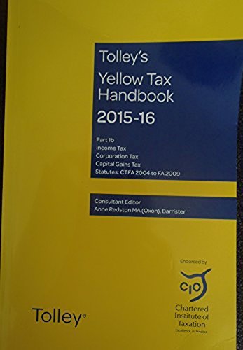 Tolley's Yellow Tax Handbook 2015-16 Part 1b: Anne Redston ...