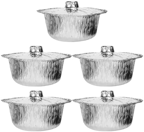 Amazon.com: 3 Pcs Disposable Pot, Foil Pots Disposable Food Container ...