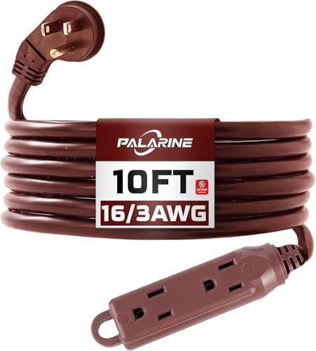 Amazon.com: PALARINE Indoor Extension Cord 3 Outlets Flat Plug Power ...