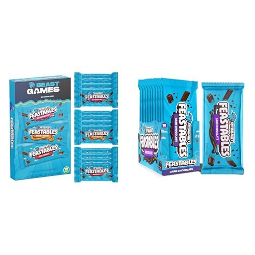 Bundle of Feastables Beast Games Chocolate Bar Box, Milk Chocolate ...