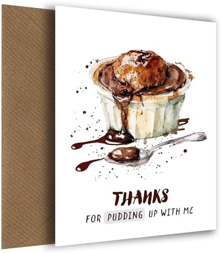 Funny Thank You Cards - Thanks For Pudding Up With Me - Yummy Thank You ...