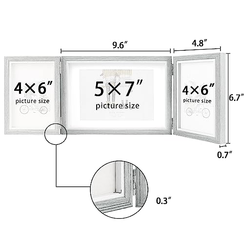Triple Photo Frame Multiple Photos 3 Picture Frames 4×6 and 5×7 Photos ...