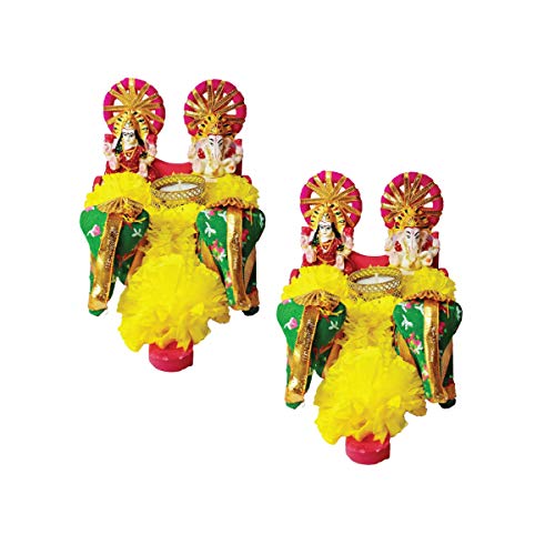 Buy Royal Handicraft Laxmi Ganesh Hathi Rath SAVARE with Candle and ...