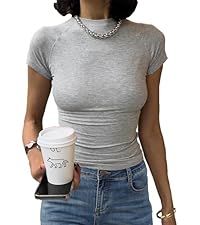 Abardsion Women's Casual Basic Going Out Crop Tops Slim Fit Short ...