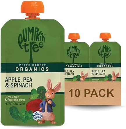 Amazon.com: Pumpkin Tree Peter Rabbit Organics, Pea, Spinach and Apple ...