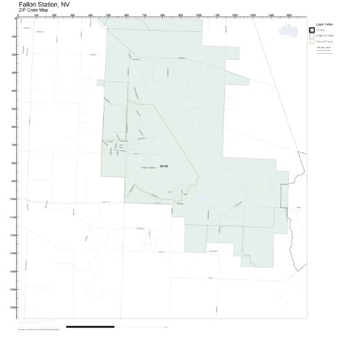 ZIP Code Wall Map of Fallon Station, NV ZIP Code Map Not Laminated ...