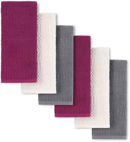 KitchenAid Kitchen Towel Set Tea towels,Hand towels Cotton, Grey,Red ...