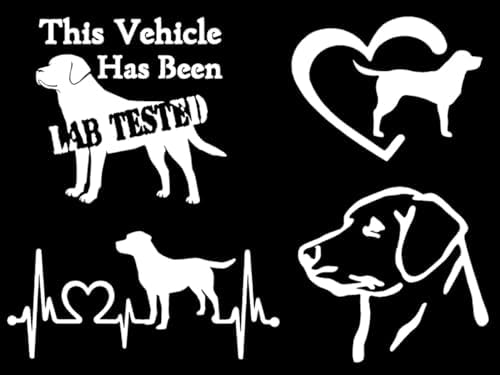 Amazon.com - Labrador Retriever Decal 4 Pack: This Vehicle Has Been Lab ...