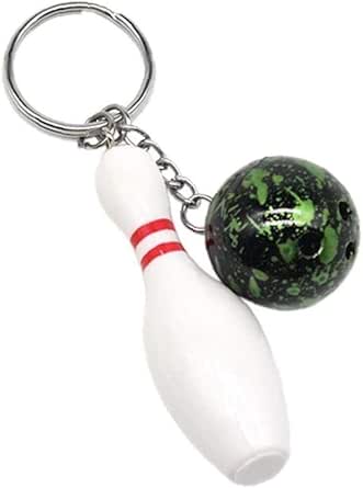 PULABO Bowling Pin Keychains Mini Bowling Ball Key Holder For Gift ...
