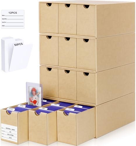 Amazon.com: Leyzan Card Storage Box for Toploader, 12 • 600 Count ...
