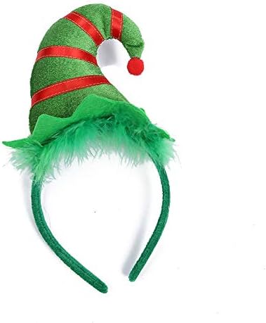Amazon.com: Bnikion 4 Pack Christmas Headband Elf Headband Multicolored ...